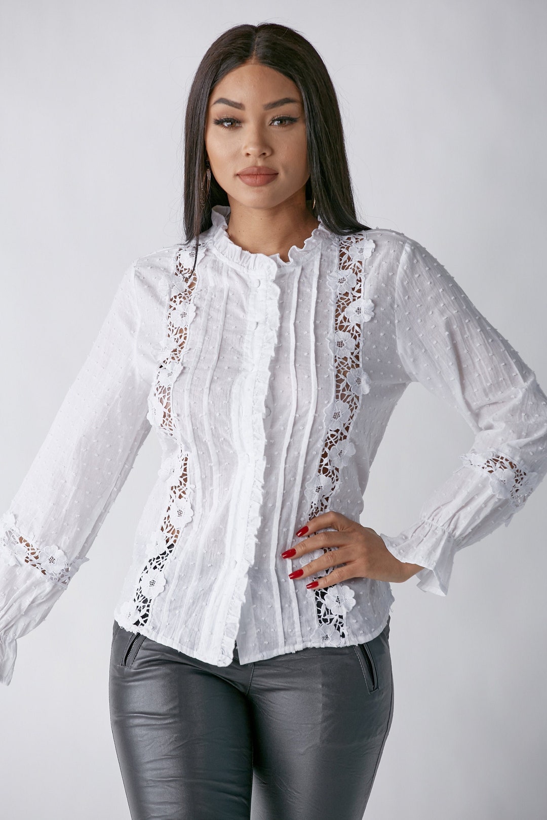 Long Sleeve Ruffle Sleeves - Etsy