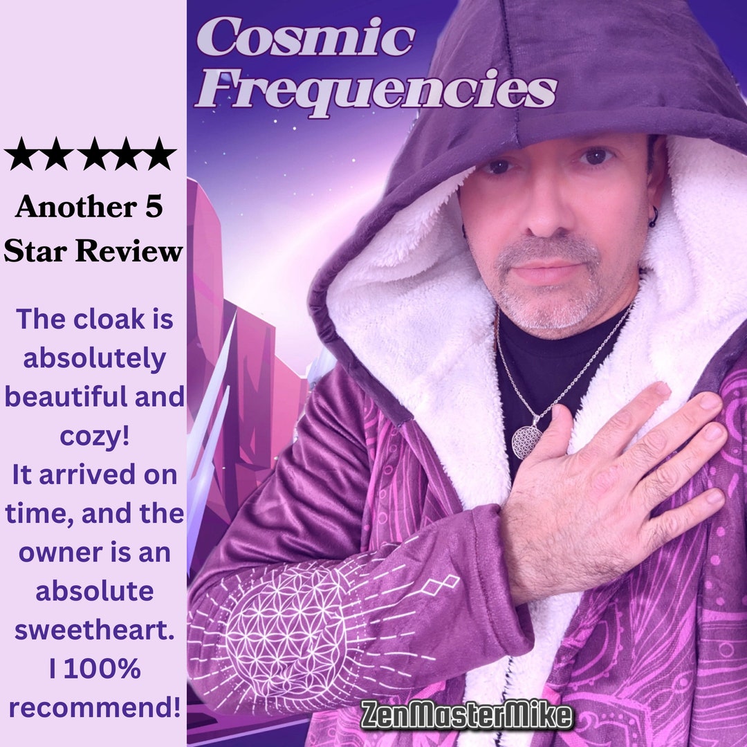 Soul Star Chakra Mandala Hooded Cloak. Rave Coat. Rave Cloak. Festival ...