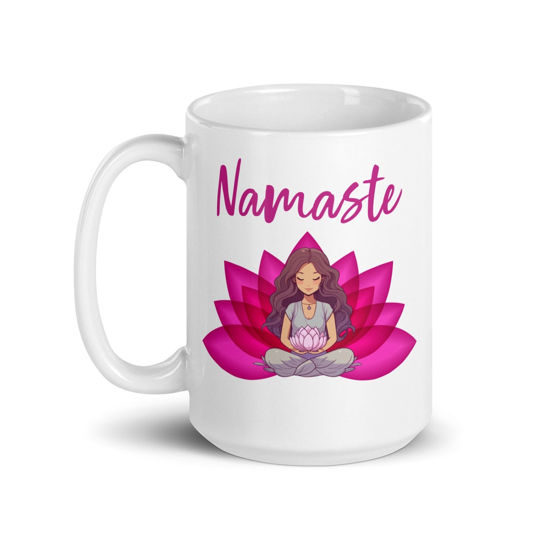 Namaste Meditating Lotus Goddess Coffee Mug by Goddess Swag. Yoga Gifts ...