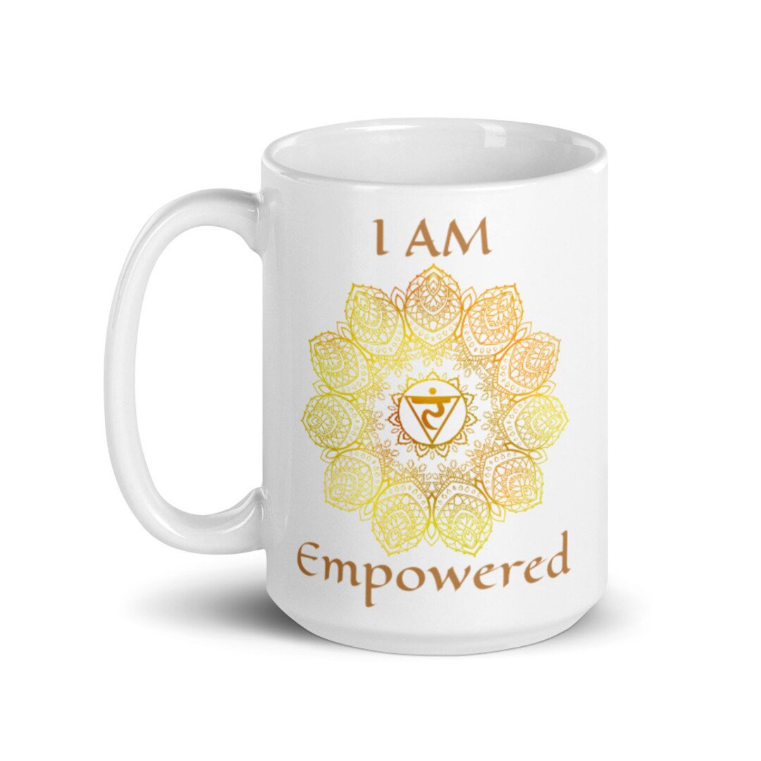 Empowered Solar Plexus Chakra Mandala Ceramic Mug, Gift for Yogis - Etsy
