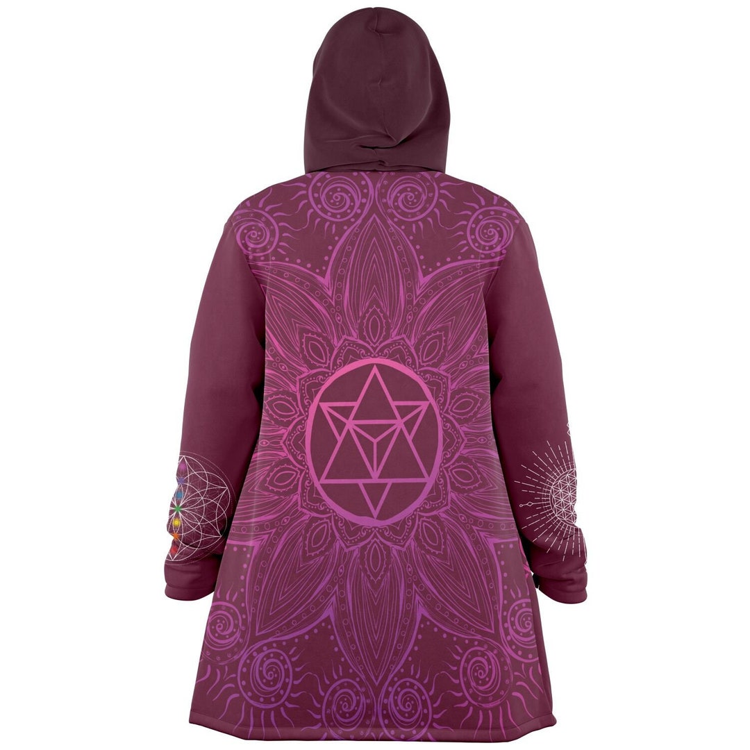 Soul Star Chakra Mandala Hooded Cloak. Festival Jacket. Rave Coat. Rave ...