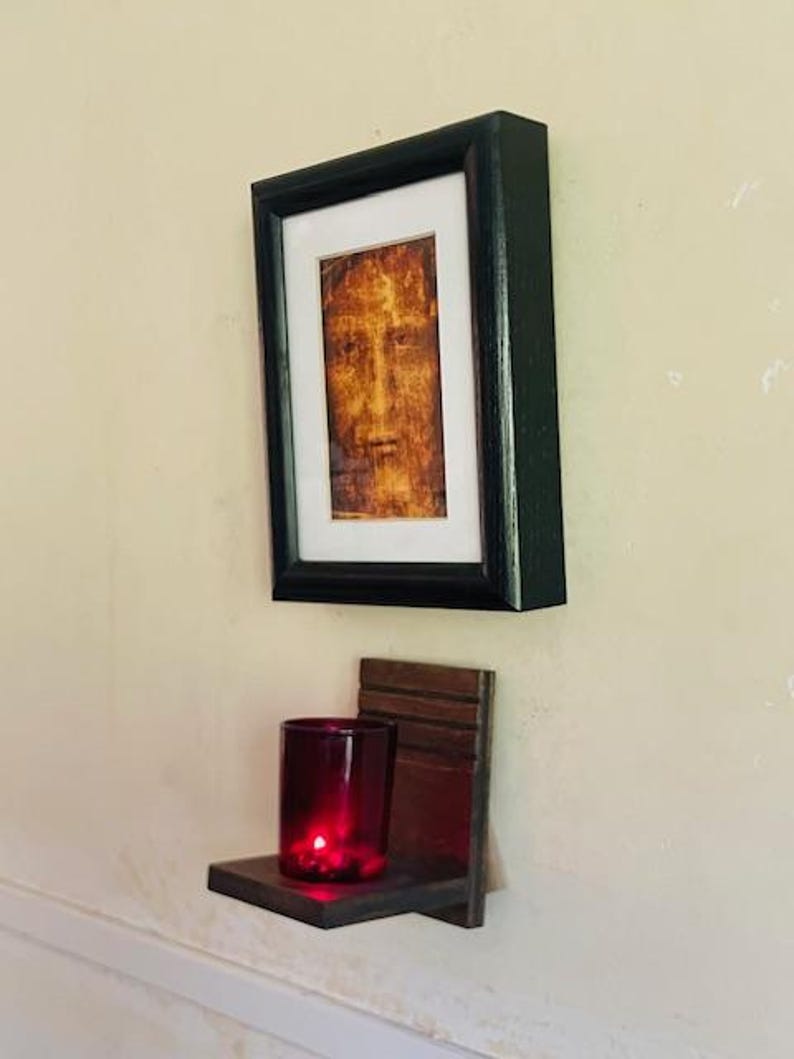 Veil of Manoppello + Shroud of Turin Holy Face of Jesus Wall Hanging ...