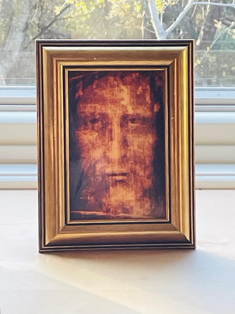 Shroud of Turin + Veil of Manoppello Holy Face of Jesus Standing Frame ...