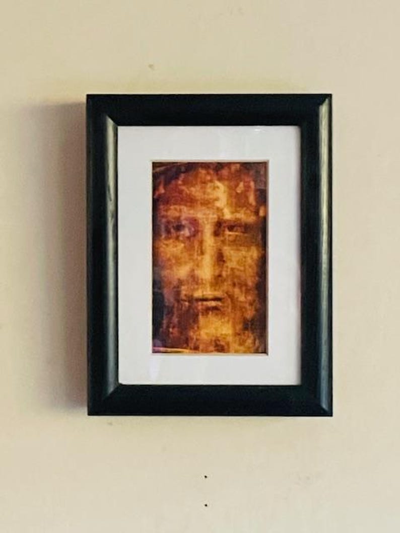 Veil of Manoppello + Shroud of Turin Holy Face of Jesus Wall Hanging ...