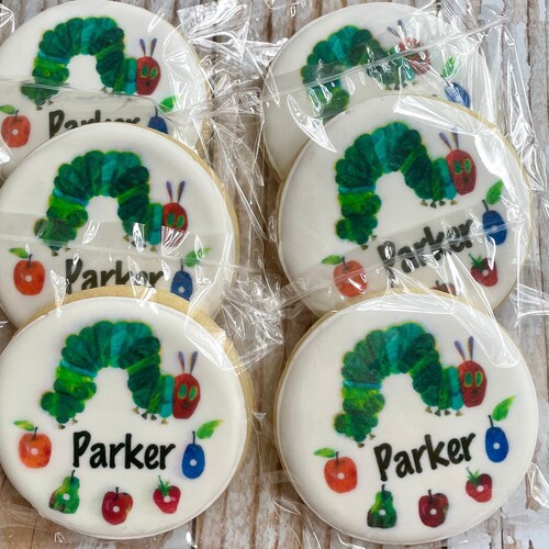 1 Dozen Hungry Caterpillar Themed Decorated Sugar Cookies - Etsy