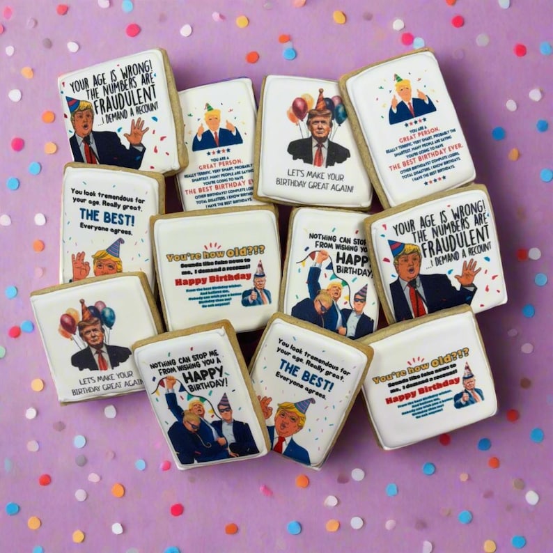 Donald Trump Birthday Set of Cookies MAGA Republican Decorated ...