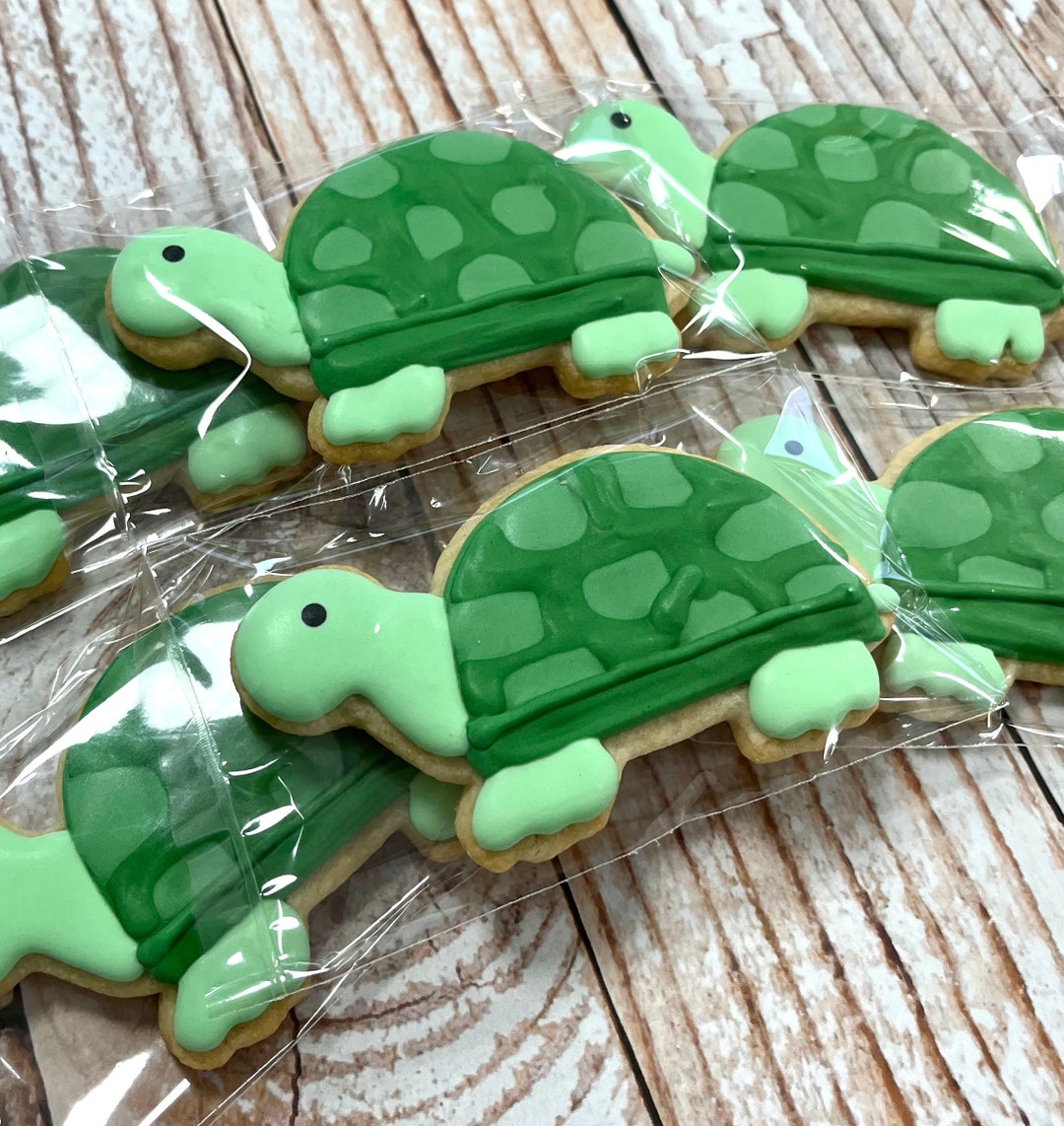 12 Count Cute Decorated Turtle Sugar Cookies Turtle Themed Gift - Etsy