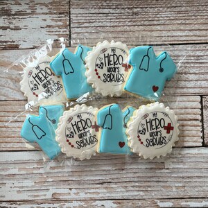 Scrub Top W/stethoscope Appreciation Healthcare Thank You Cookies Nurse ...