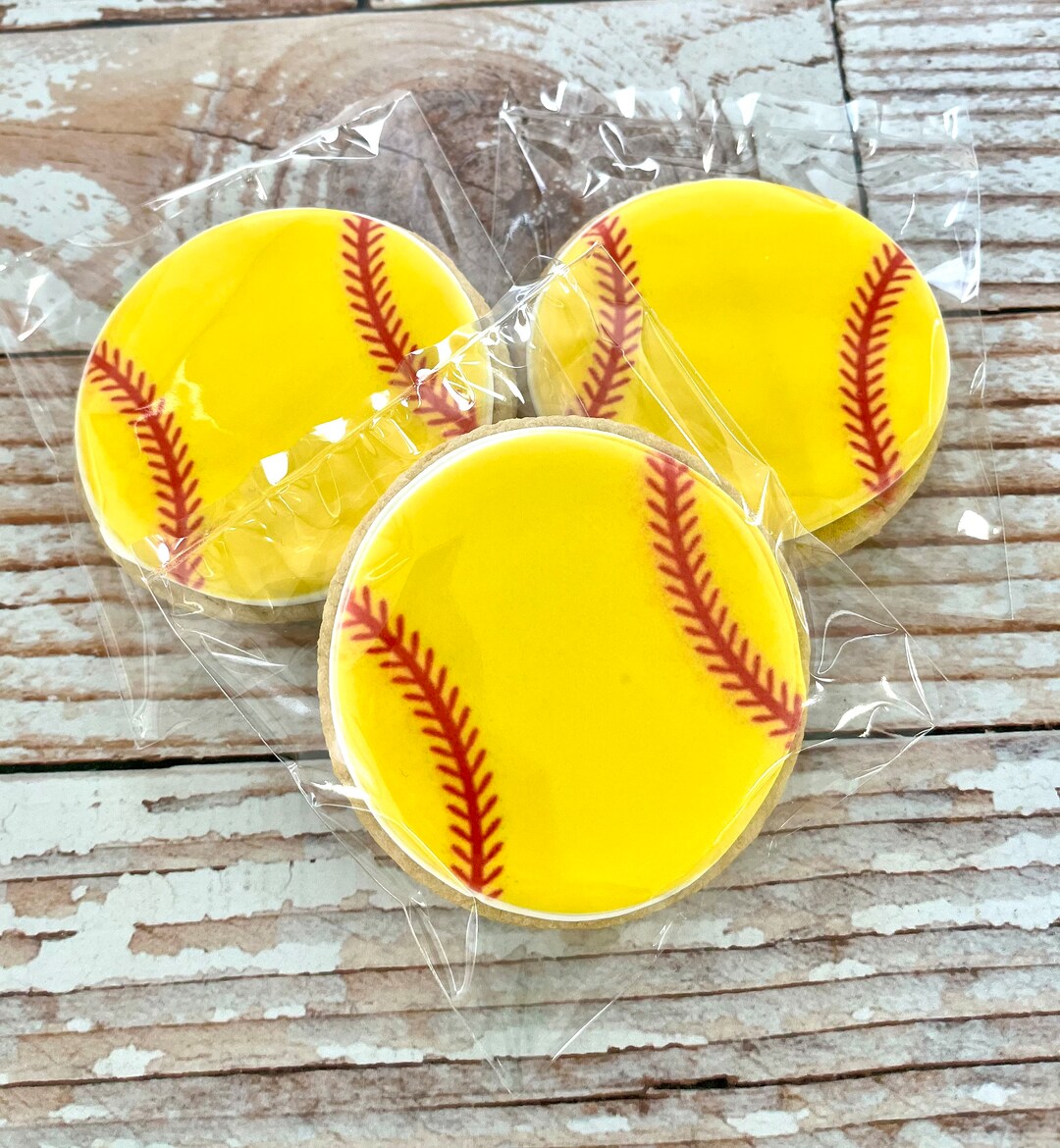 1 Dozen Softball Themed Party Cookies Decorated Cookies House Warming ...