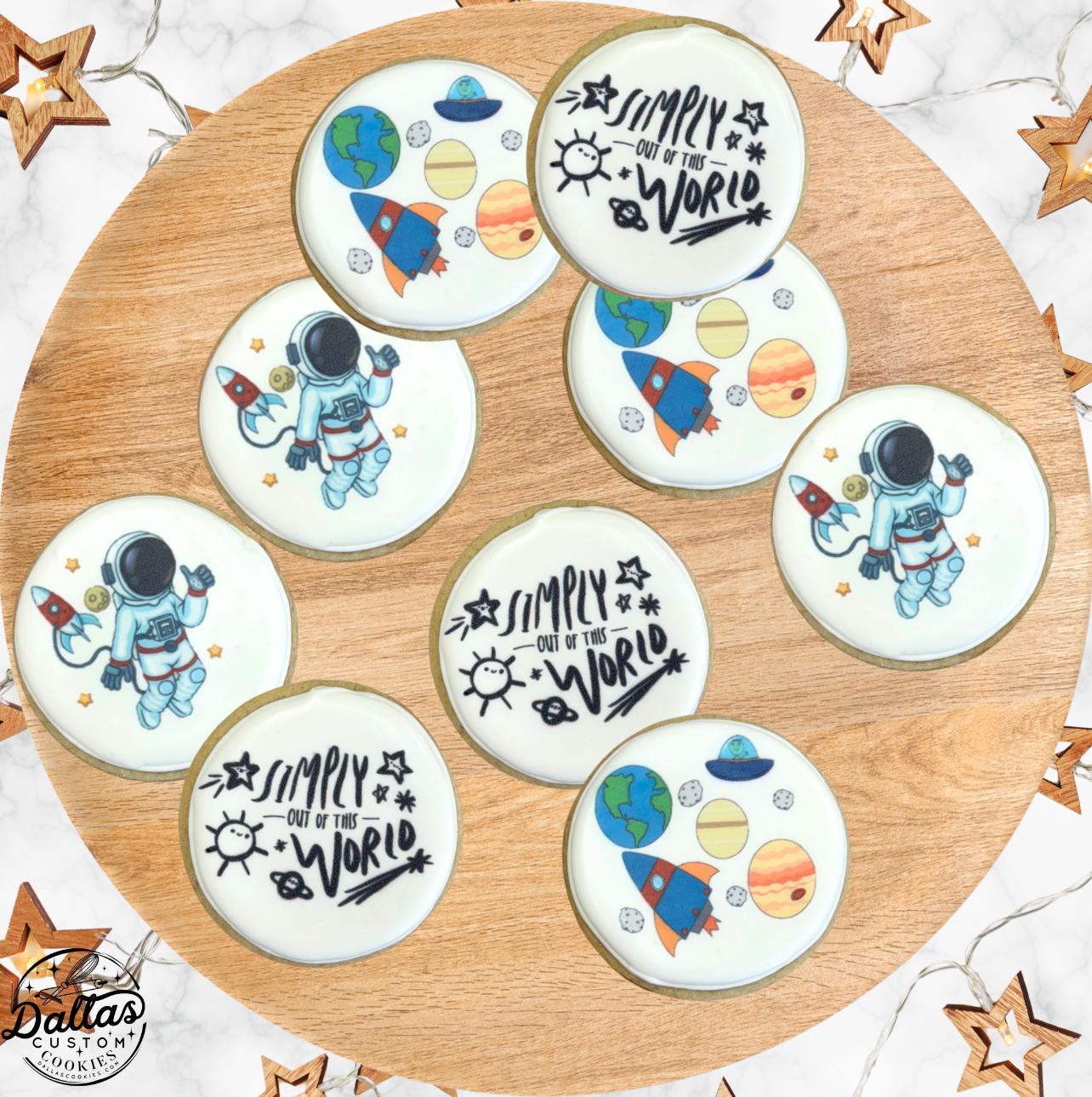 Astronaut Space Themed Rocket Cookies Themed Birthday Event Sugar ...