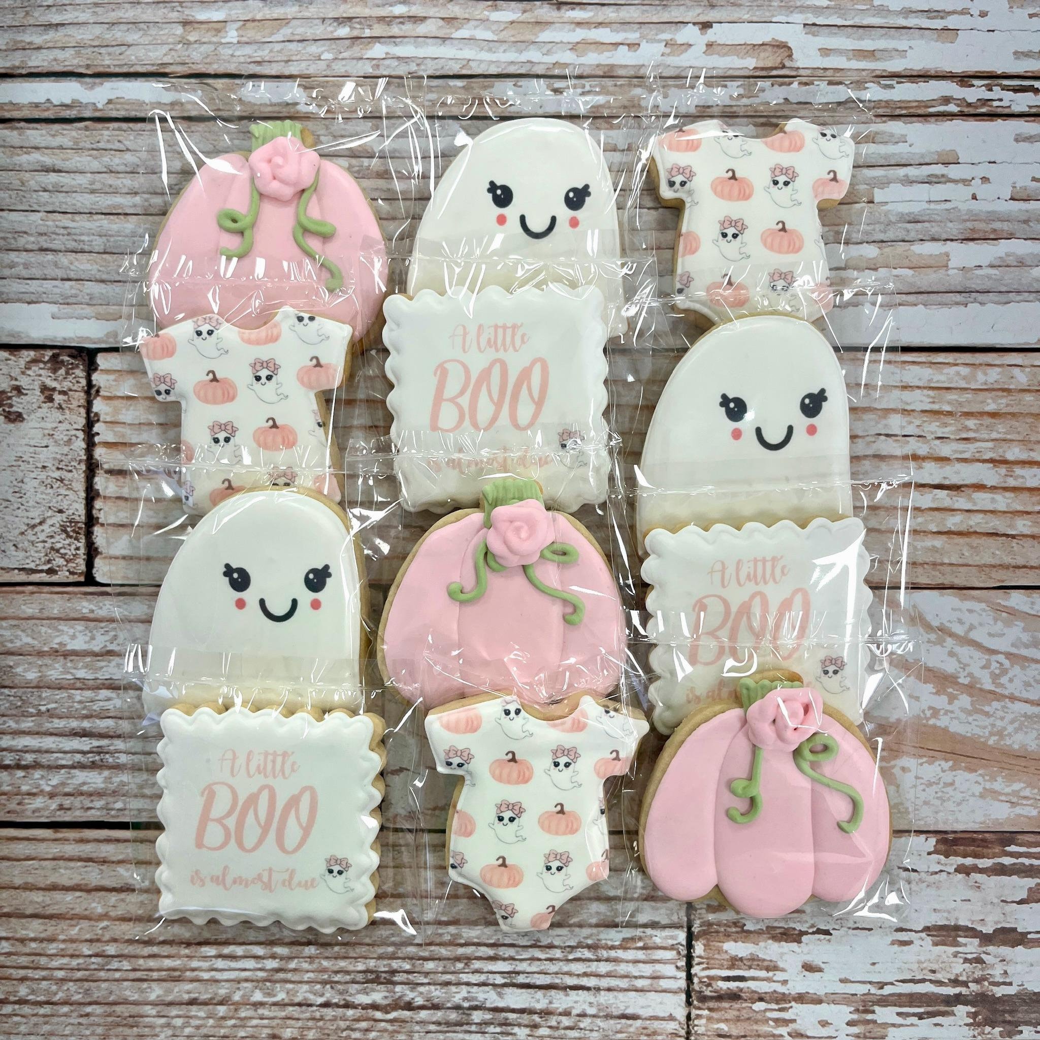 12 Count A Little Boo is Due Pink Pumpkin Ghost Baby Shower Sprinkle ...