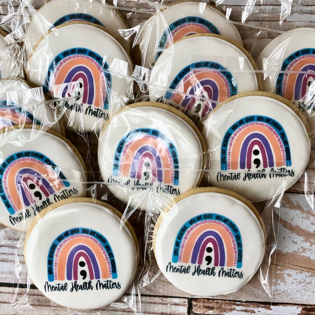 Mental Health Awareness Month Decorated Sugar Cookies Sugar Cookie Gift ...
