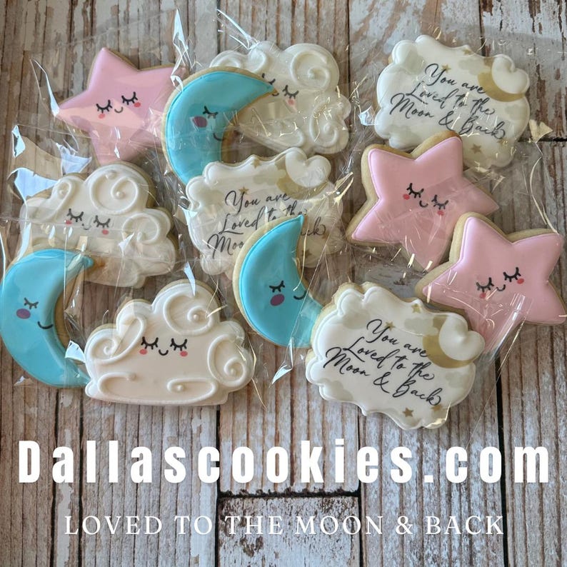 12 Count Loved to the Moon and Back Gender Reveal Gender Neutral Moon ...