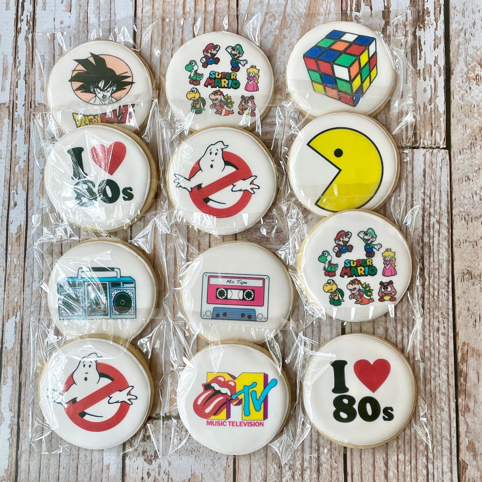 1980s themed Decorated Sugar Cookies 80s Party Favors 1980s | Etsy