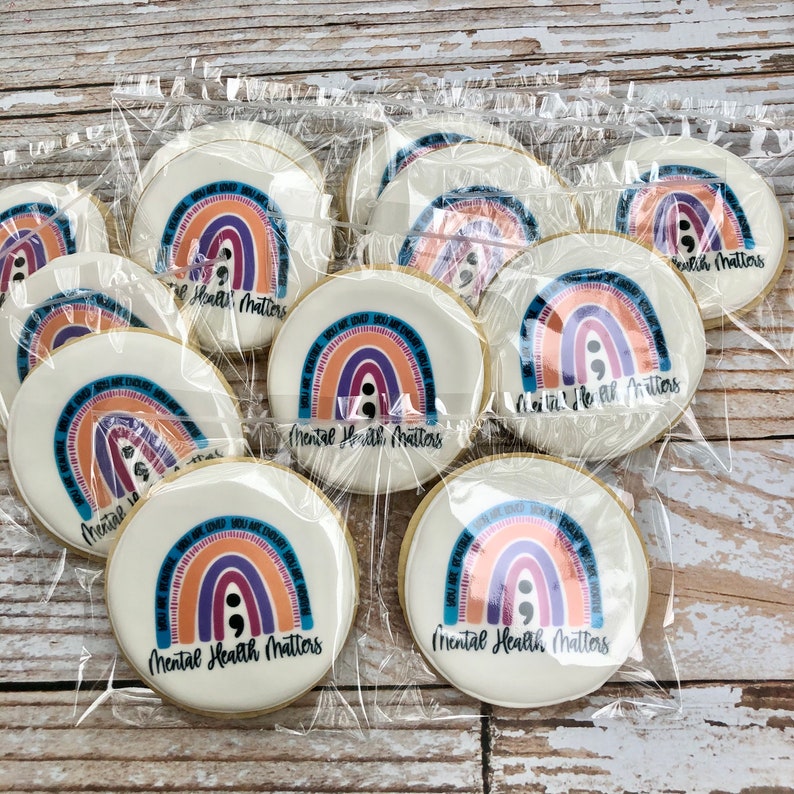 Mental Health Awareness Month Decorated Sugar Cookies Sugar | Etsy