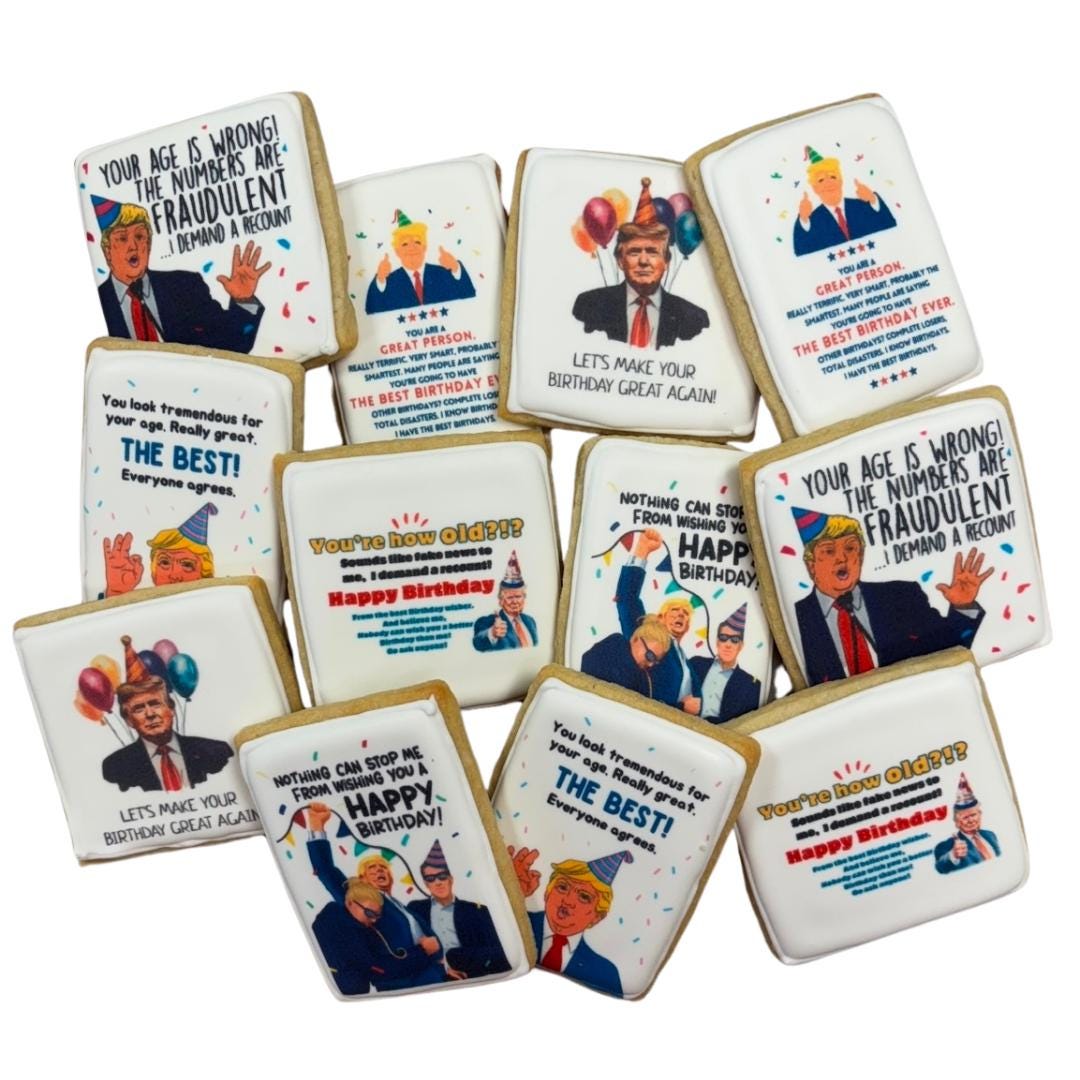 Donald Trump Birthday Set of Cookies MAGA Republican Decorated ...