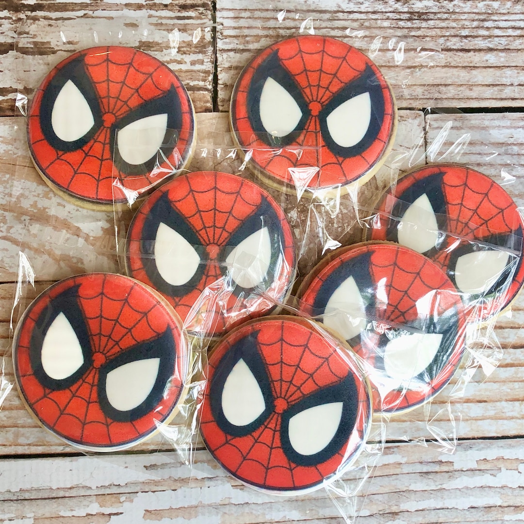 Spiderman Decorated Cookies Birthday Cookies Spiderman Cookie Gift Set ...
