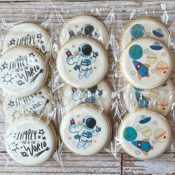 Astronaut Space Themed Rocket Cookies Themed Birthday Event - Etsy