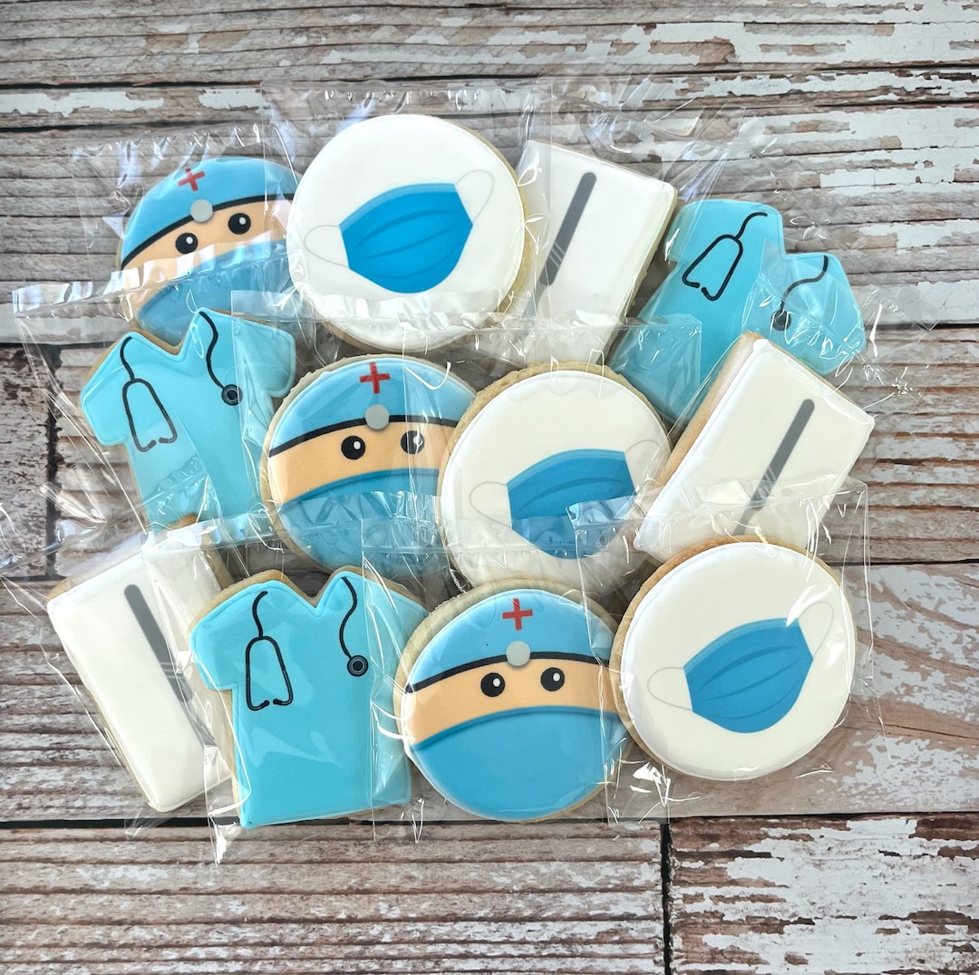 Surgeon Doctor Scrub Top W/stethoscope Cookie Gift Sugar Cookies ...