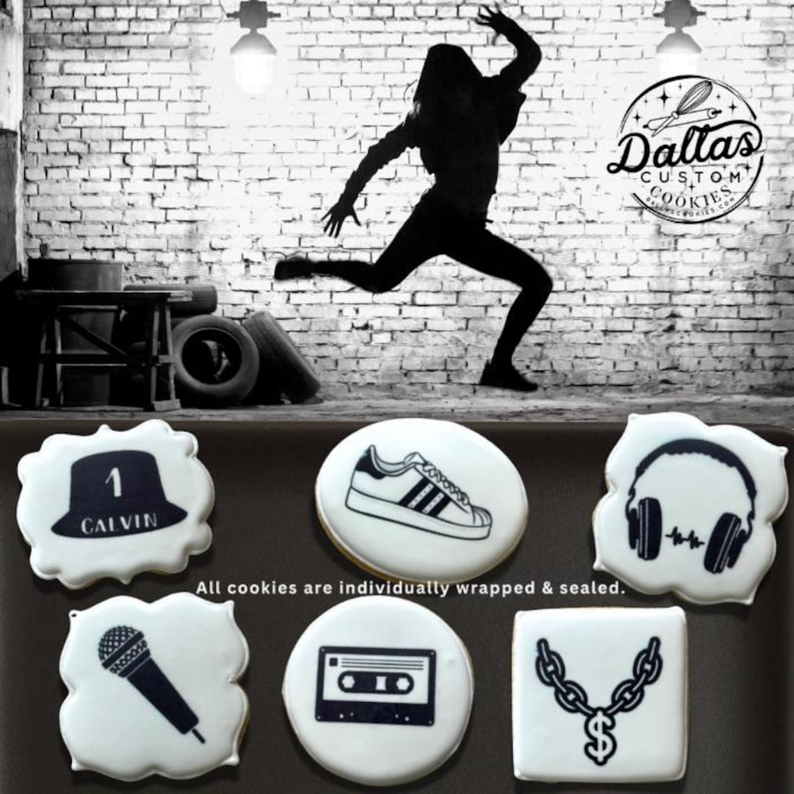 1990s HIP HOP Music Old School Themed Decorated Sugar Cookies 90s Party ...
