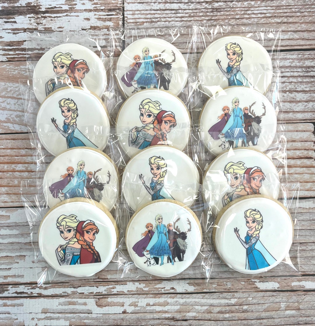 Frozen Themed Princess Elsa Sugar Cookies Care Package Birthday Cookies ...