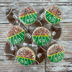 Football Themed Sugar Cookies Decorated Football Cookies Football Watch ...