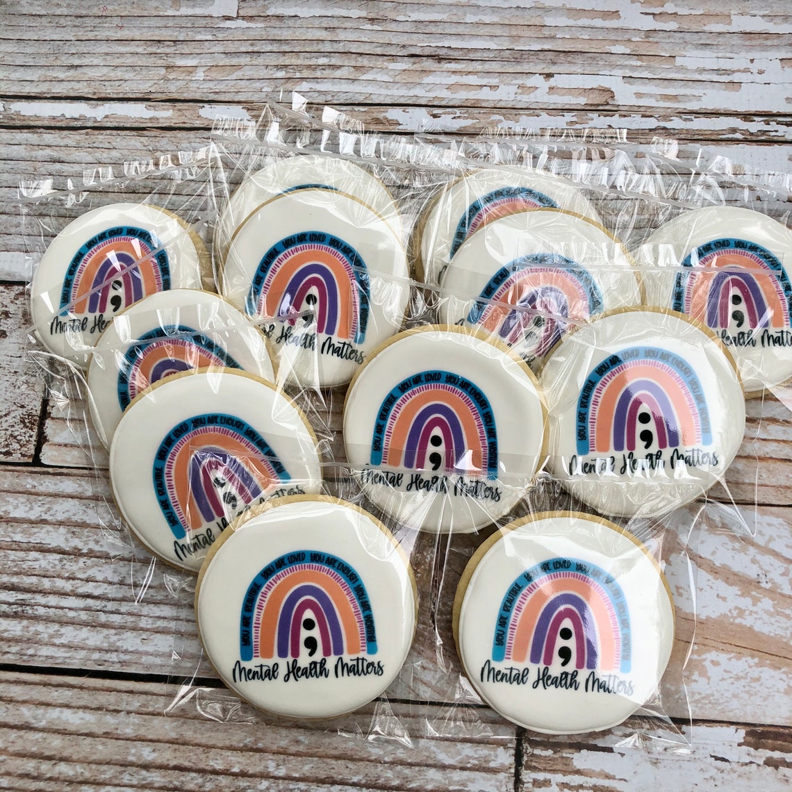 Mental Health Awareness Month Decorated Sugar Cookies Sugar | Etsy