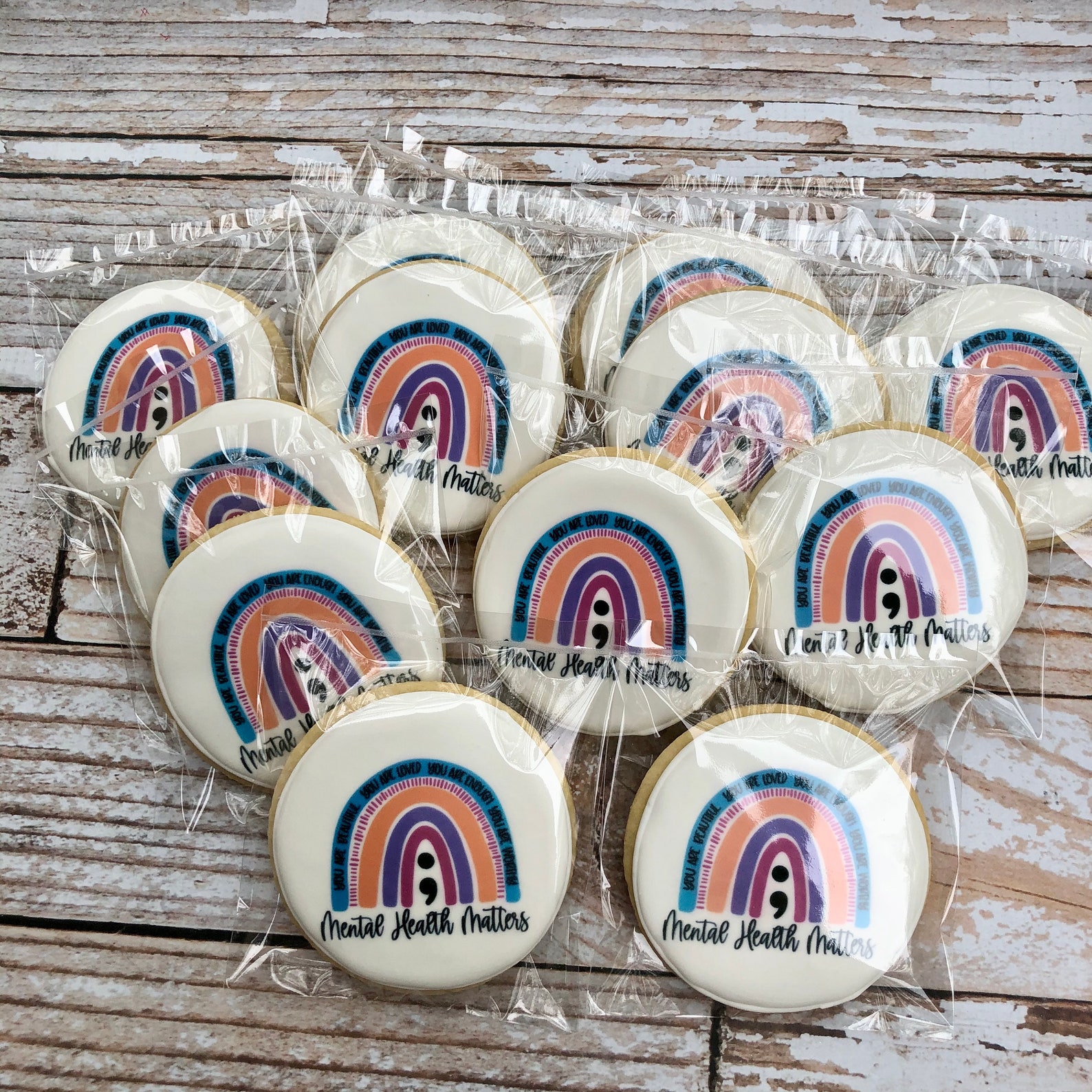 Mental Health Awareness Month Decorated Sugar Cookies Sugar Cookie Gift ...