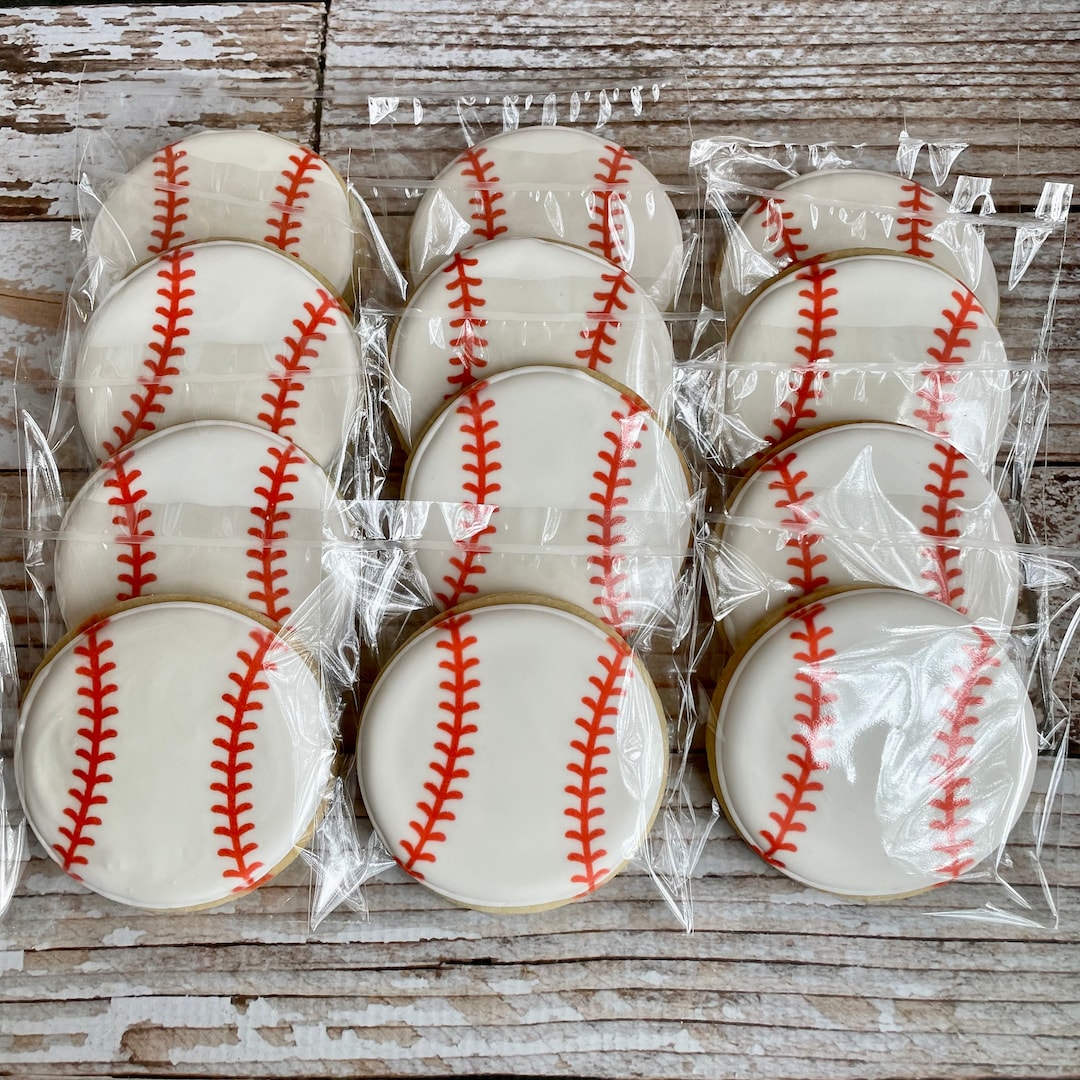 1 Dozen Baseball Themed Party Cookies Decorated Cookies House Warming ...