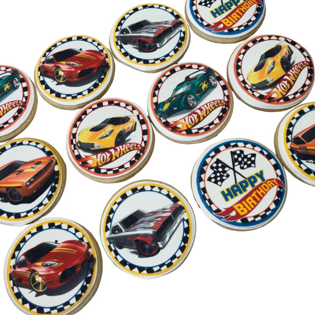 1 Dozen Racecar Racing Race Car Birthday Themed Decorated Sugar Cookie ...