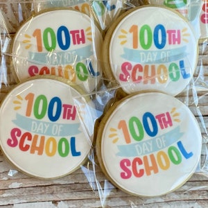 100th Day of School Decorated Sugar Cookies 12 Count - Etsy