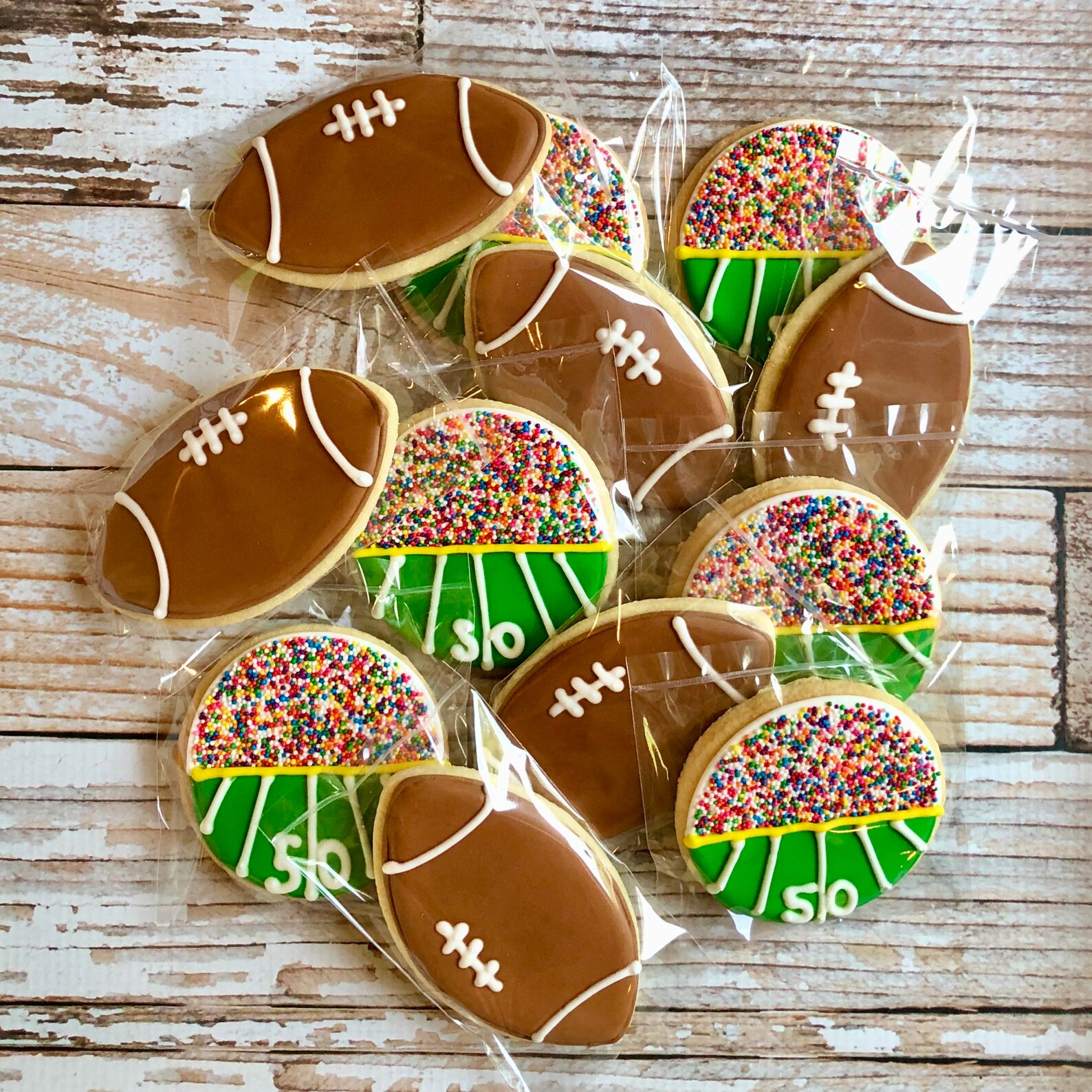 Football Themed Sugar Cookies Decorated Football Cookies - Etsy