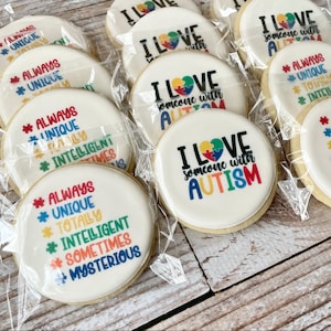 Autism Awareness Sugar Cookie Autism Gift Set Decorated Cookies Autism ...