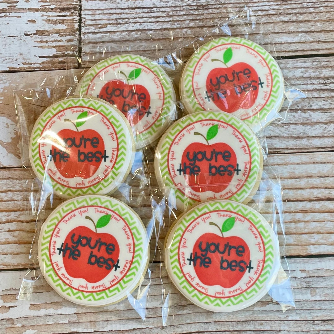 Best Teacher Appreciation Apple School Cookies Decorated Sugar Cookies ...