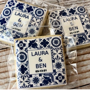 1 Dozen Mediterranean Spanish Tile Custom Bridal Shower Cookies ...