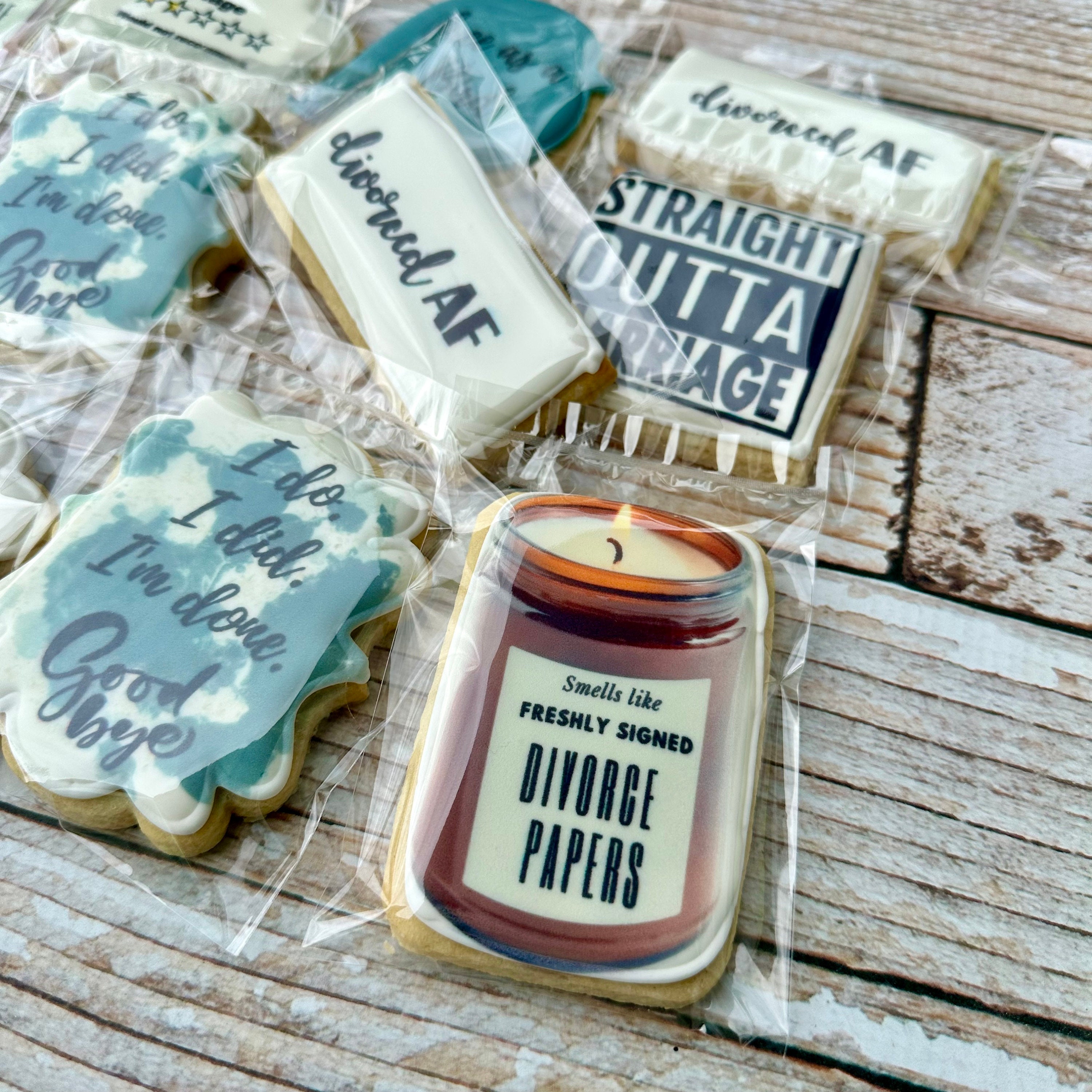 1 Dozen Divorced AF Themed Decorated Sugar Cookies Newly Divorced Gift ...