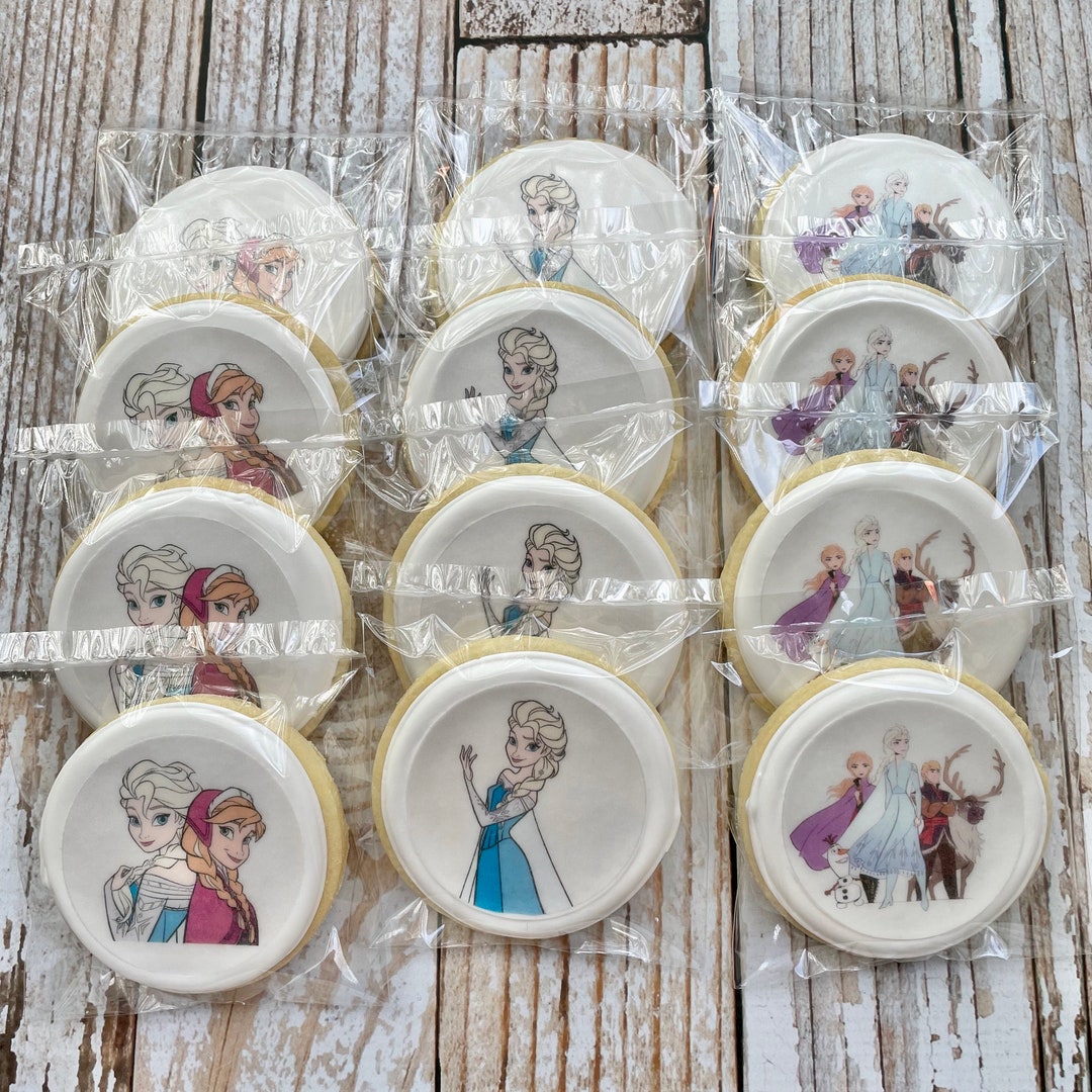 Frozen Themed Princess Elsa Sugar Cookies Care Package Birthday Cookies ...
