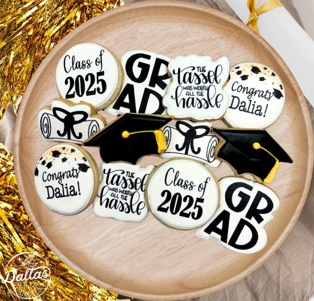 Graduation Cookies Class of 2025 Gift Grad Cookies Personalized W/name ...