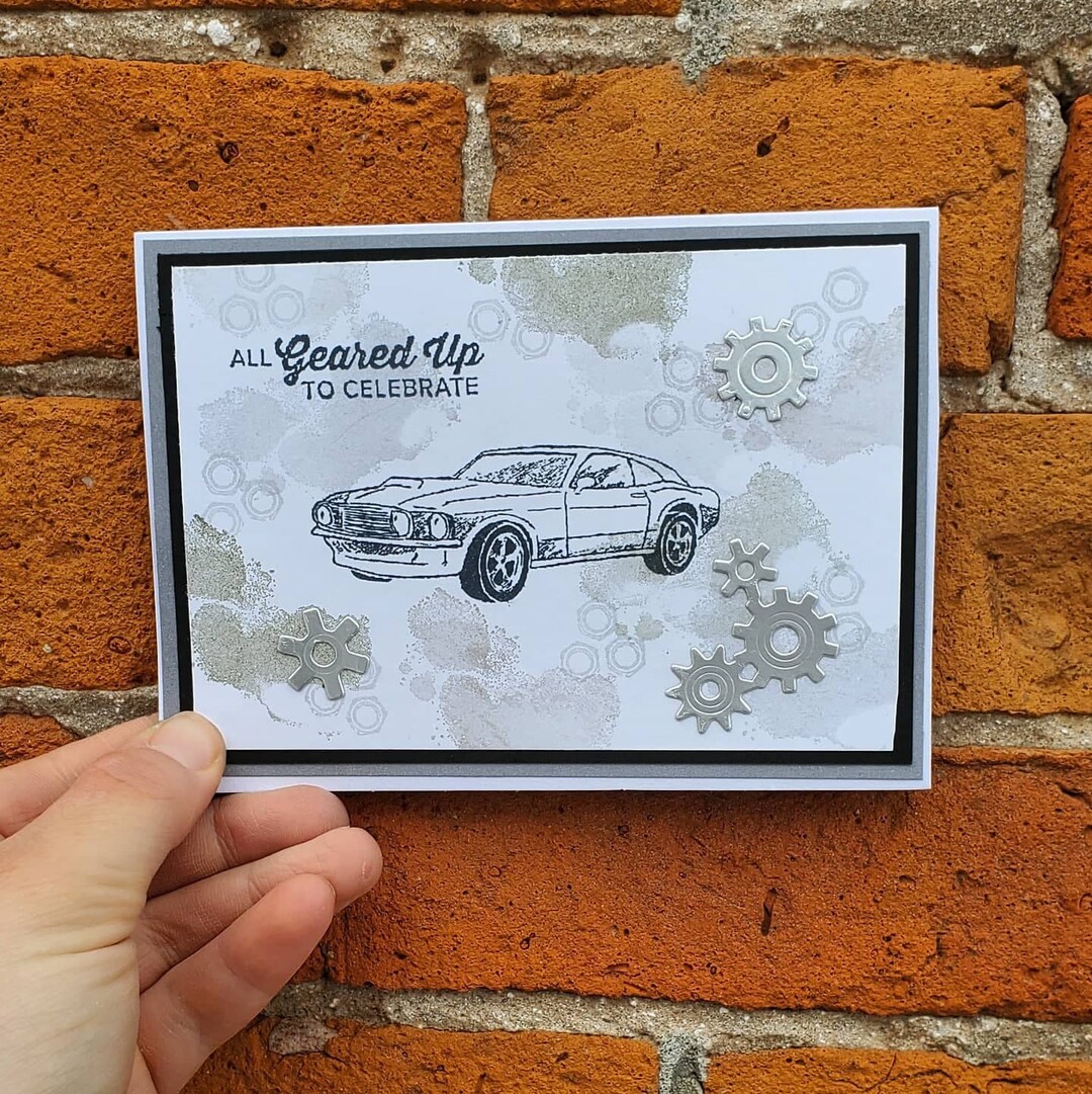 All Geared up to Celebrate - Birthday Card - Celebration Card - Etsy