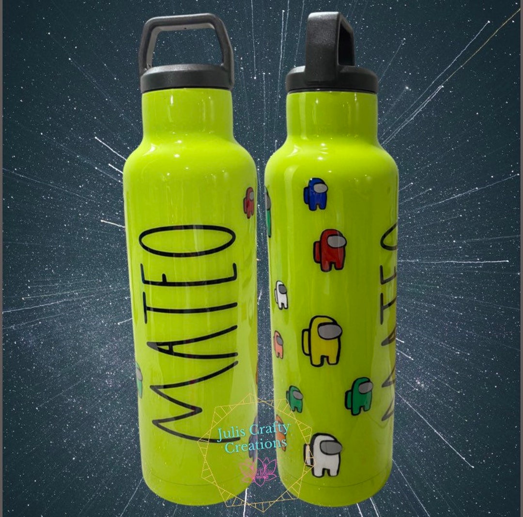 Among Us Water Bottle, Gamer Water Bottle, Personalized Among Us Water ...