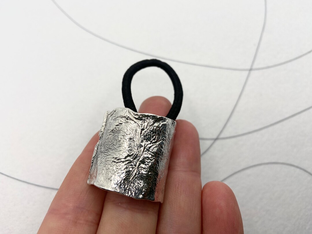 Luxury Sterling Silver Ponytail Cuff, Bold Ponytail Cover, Bun ...