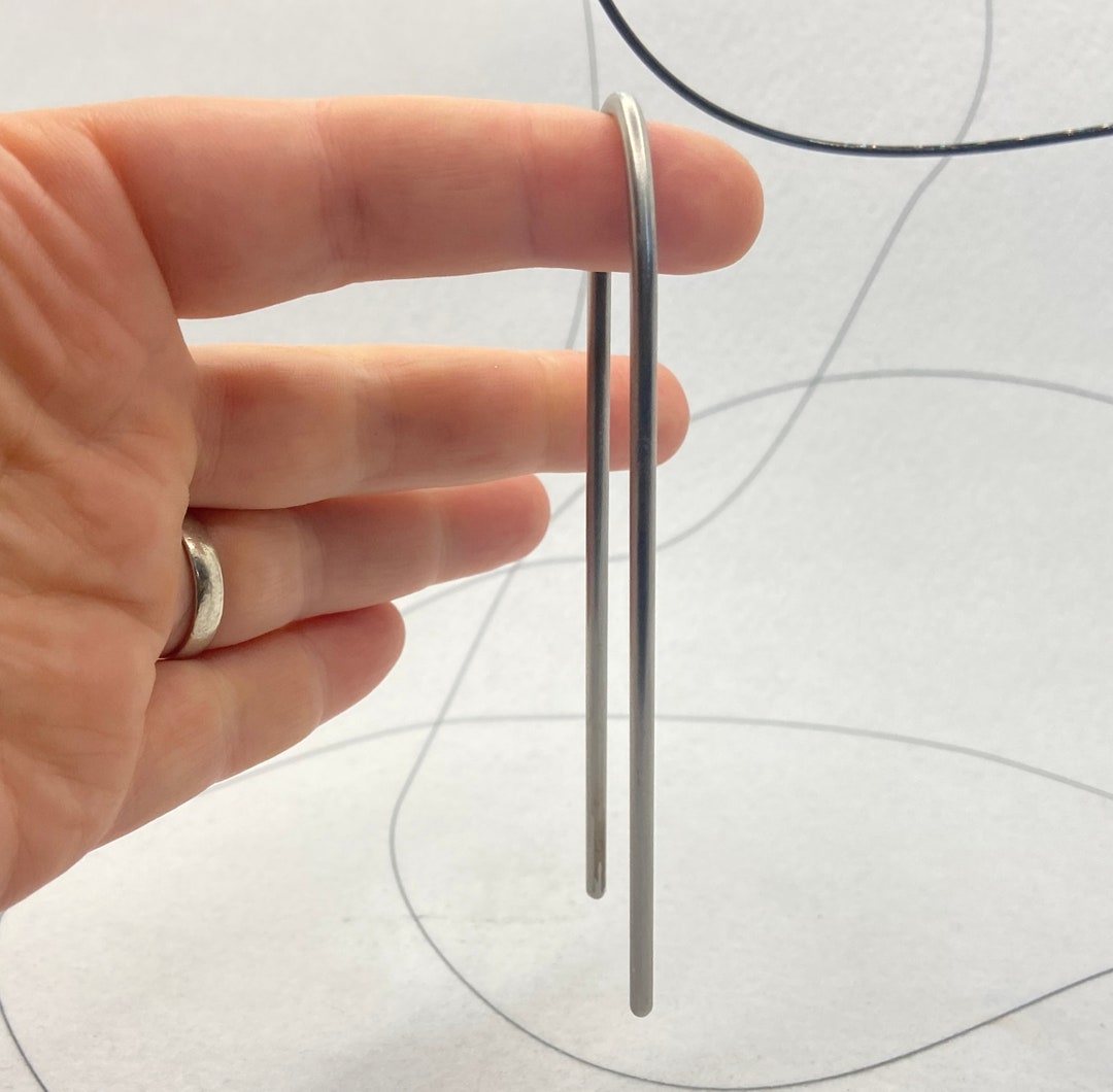 Minimalist Stainless Steel Hair Pin for Thick Hair, Strong U-shaped ...