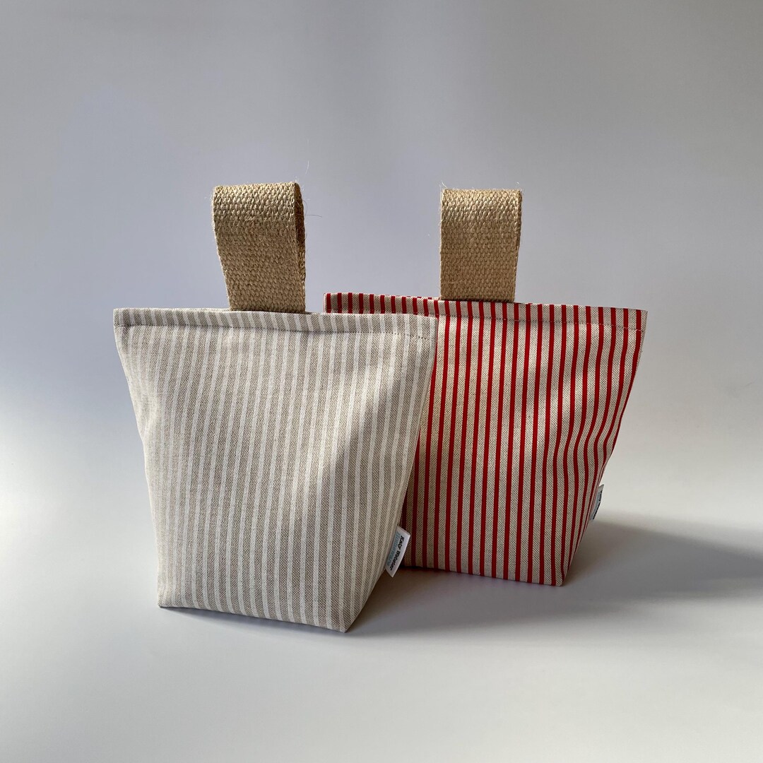 Stripe Fabric Door Stop - Scandi Doorstop - FILLED Fabric Doorstop ...