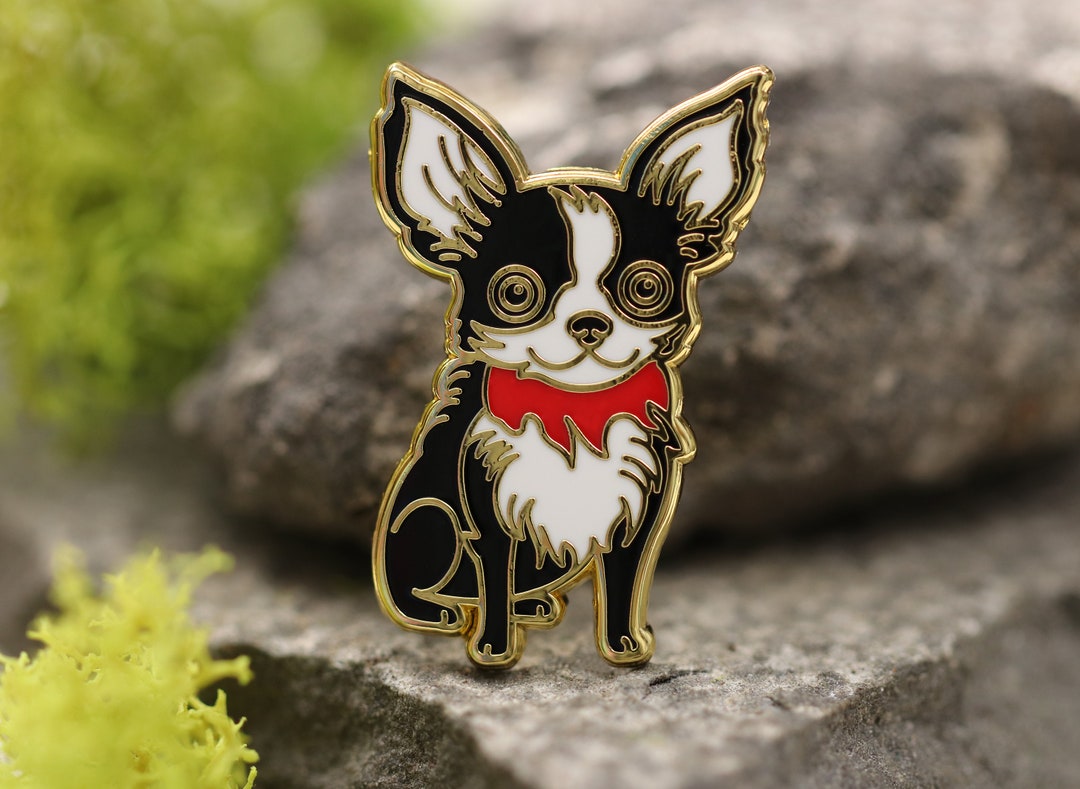 Chihuahua Dog Enamel Pin – Gold Plated Lapel Pin - Etsy