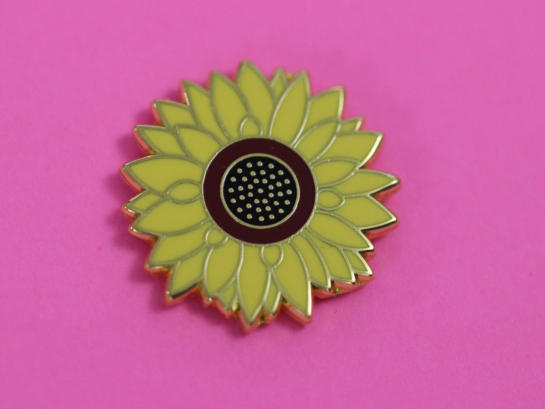 Sunflower Enamel Pin Enamel Lapel Pin - Etsy