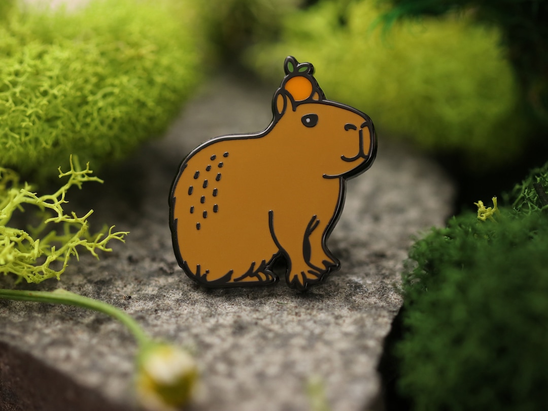 Capybara Hard Enamel Pin - Enamel Lapel Pin - Capy Enamel Pin - Etsy