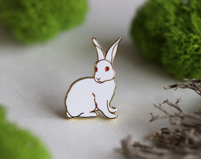White Rabbit Candy Enamel Pin - Etsy