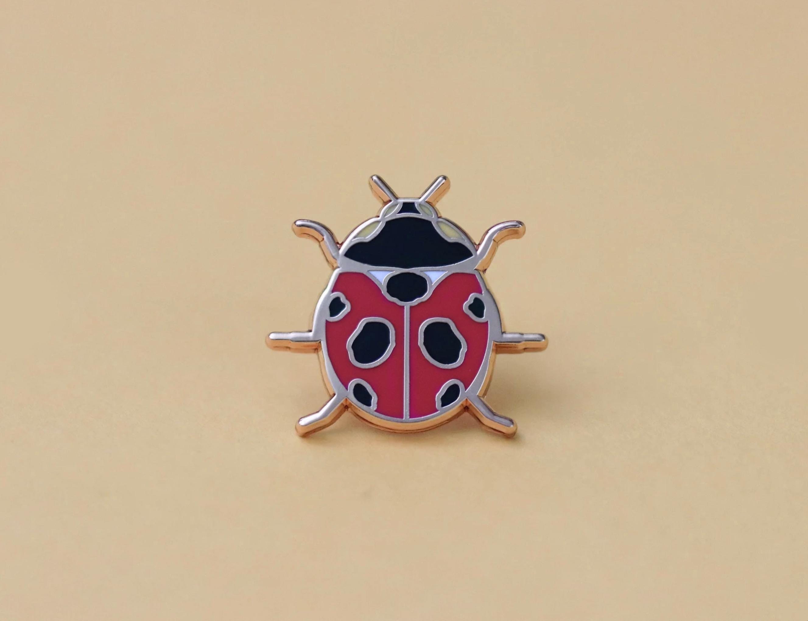Ladybug Enamel Pin: Gold Plated Hard Enamel - Lucky Charm - Etsy