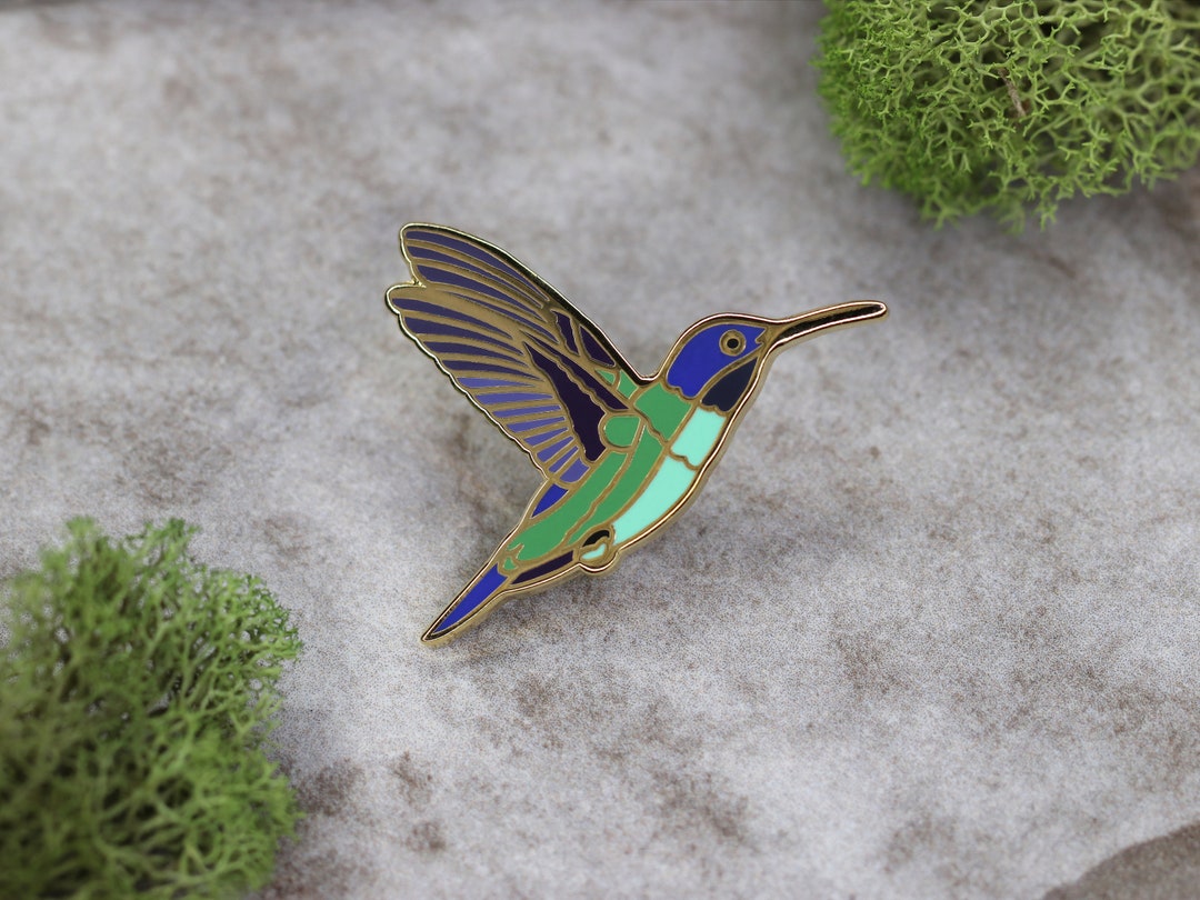 Hummingbird Enamel Pin - Bird Enamel Pin- Enamel Lapel Pin - Etsy