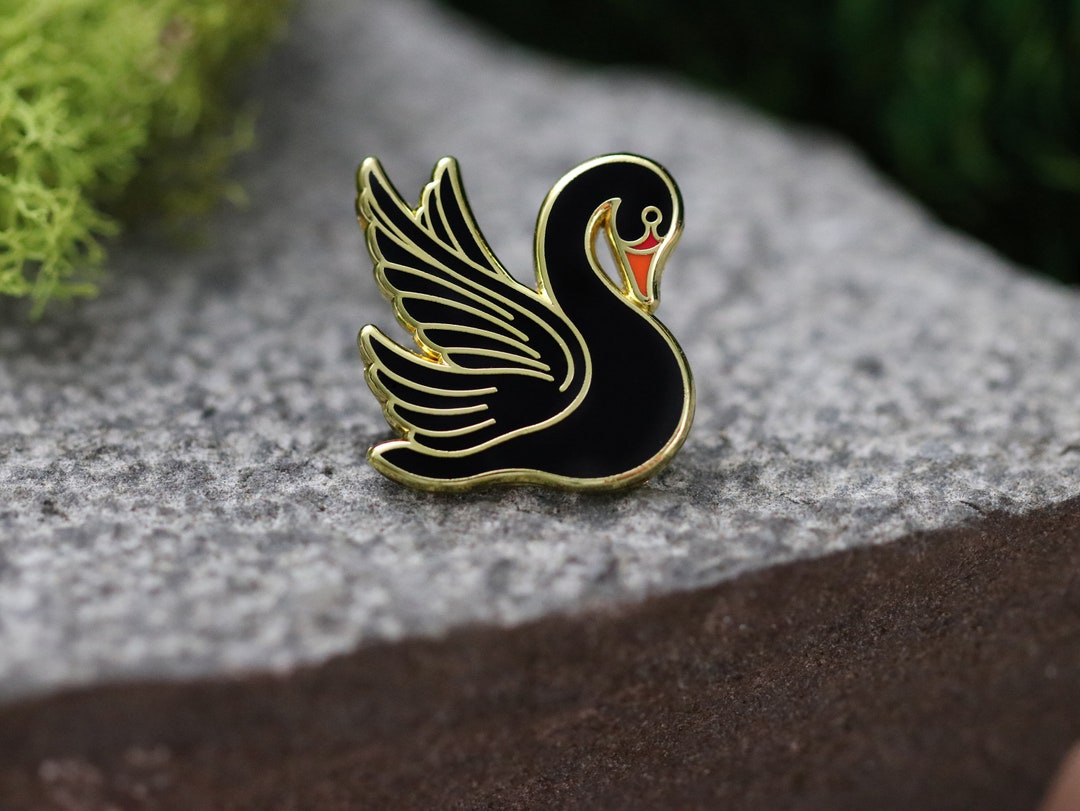 Black Swan Hard Enamel Pin - Enamel Lapel Pin - Swan Enamel Pin - Etsy